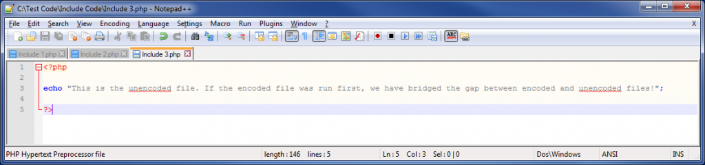 Mixing unencoded and encoded files with include file protection ... Mixing unencoded and encoded files with include file protection ...